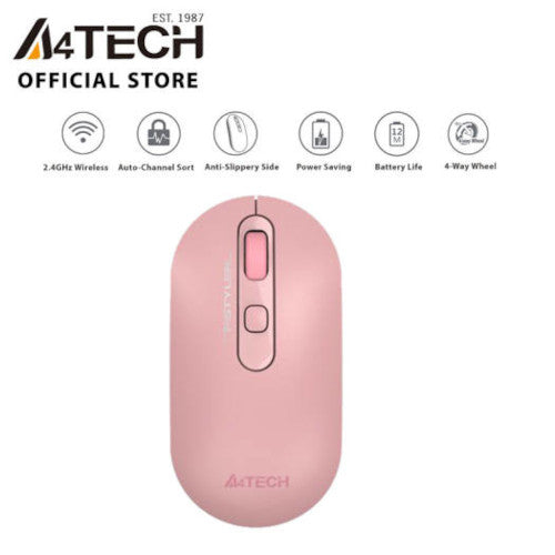 A4tech FG20 FStyler 2.4G Wireless Mouse [Pink] – Wired Systems