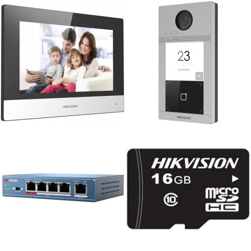 Hikvision IP Video Intercom Kit DS-KIS604-S(B) – Wired Systems